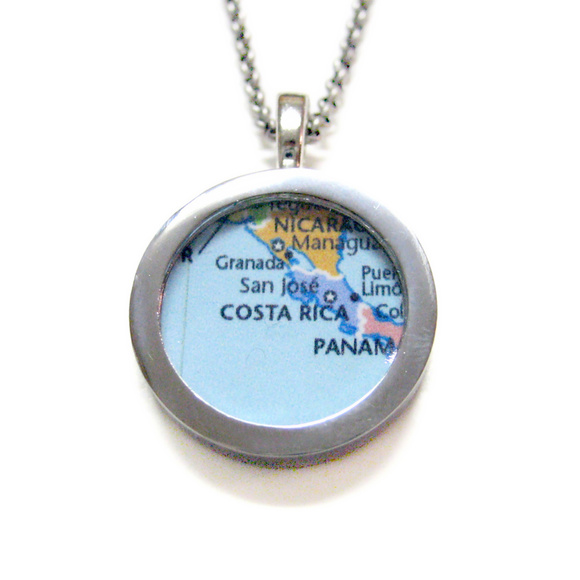 Kiola Designs | Jewelry | Costa Rica Map Pendant Unisex Necklace | Poshmark